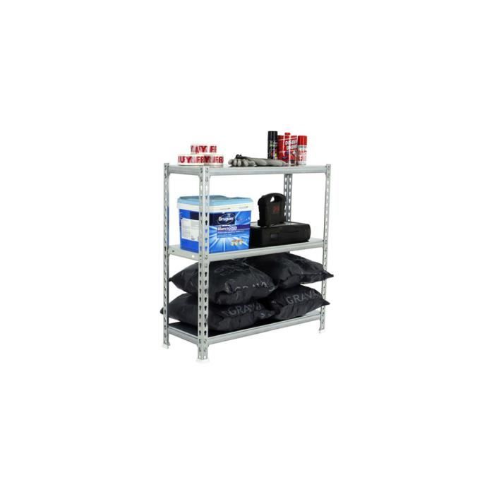 Étagère métallique 3 niveaux - SIMON RACK - KIT SIMONCLICK SUPERPLUS - Galvanisé - Cdiscount Maison