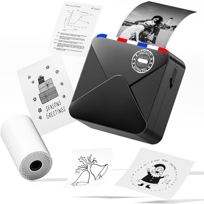 PokeLabel M02S Mini imprimante photo de poche Bluetooth Imprimante ...