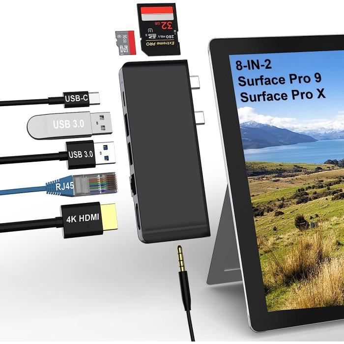 Station Daccueil Surface Pro 9 Avec Hdmi 4k Usb 31 Thunerbolt 4 Vidéo40gbps100w Charge