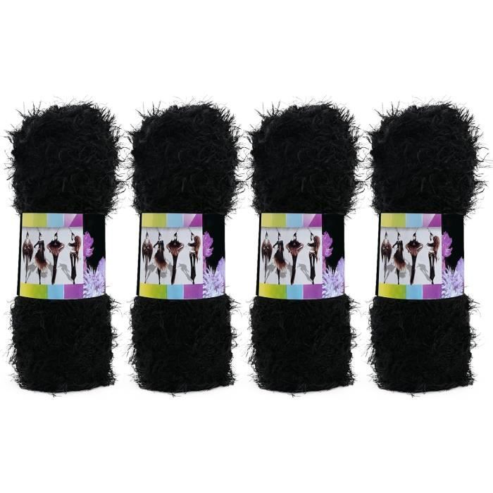 Fil De Laine À Tricoter 4 X 100G Fil De Crochet Acrylique Multi-Colore ...