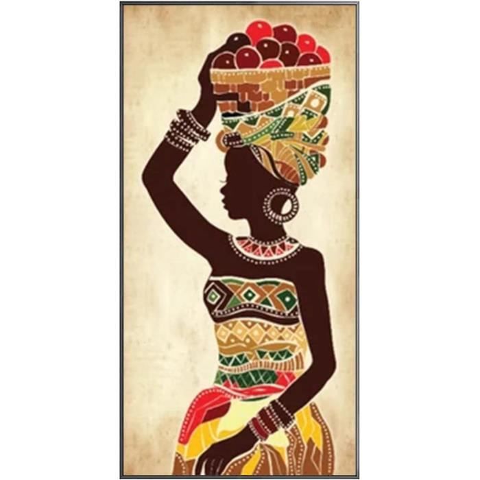 Tableaux sur Toile Femme Noire Africaine Toile Peinture Ethnique Art ...