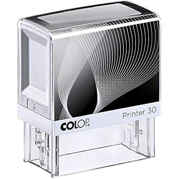 Tampon - COLOP - Printer 30 - Blanc - Bleu - Idéal pour un usage ...