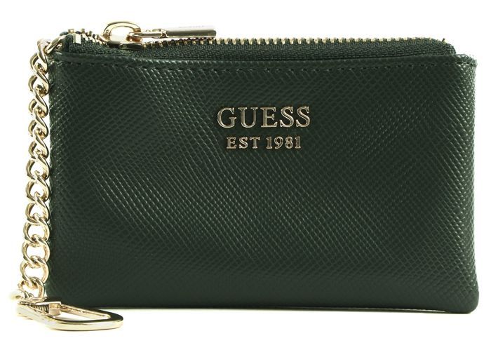 GUESS Étui à clés vert foncé pour femme - Laurel SLG Zip Pouch Forest ...