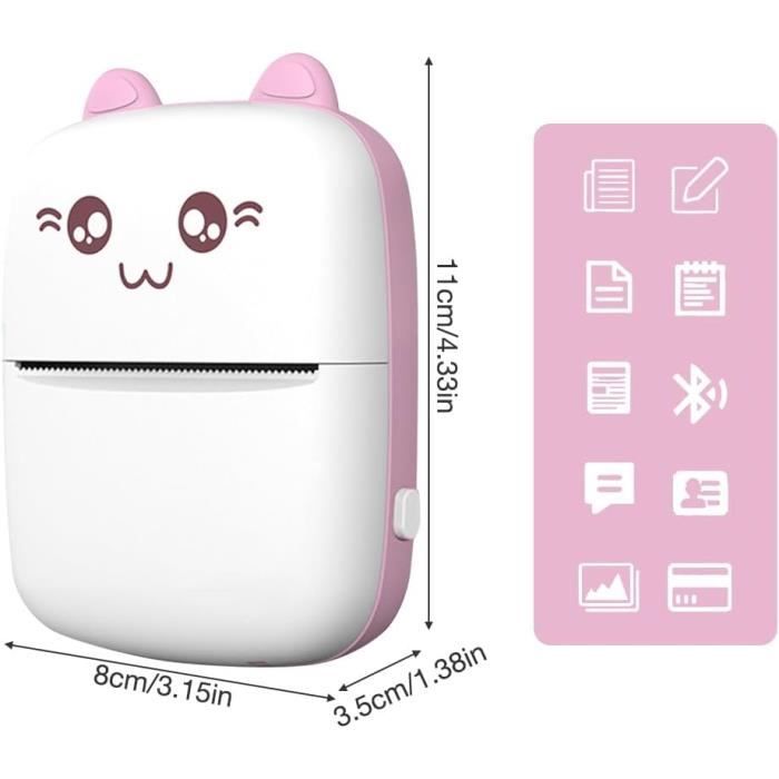 Imprimante Photo Portable, Mini Imprimante Thermique, Imprimante Sans ...