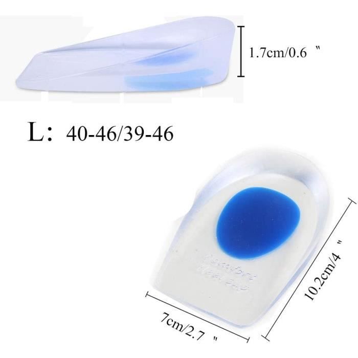 2 paires Talonnette Gel Talonnettes Semelle Silicone Talon Coussin pour ...