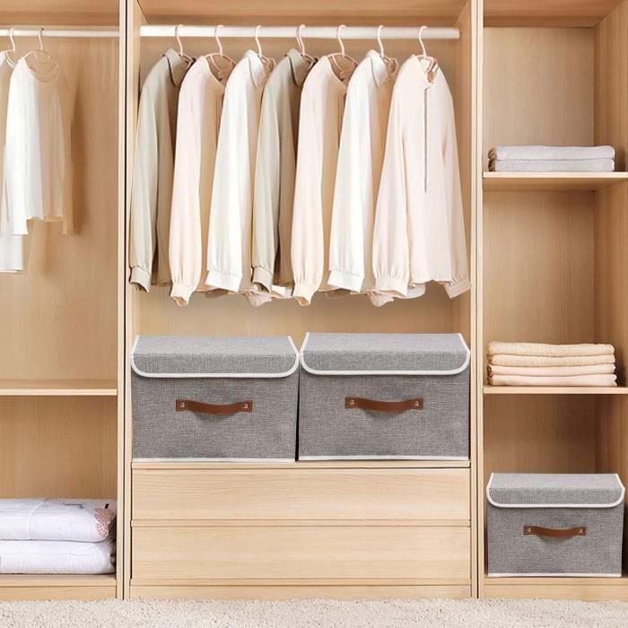 Boîte De Rangement, 38 X 25 X 25 Cm Paniers De Rangement Pliables Avec ...