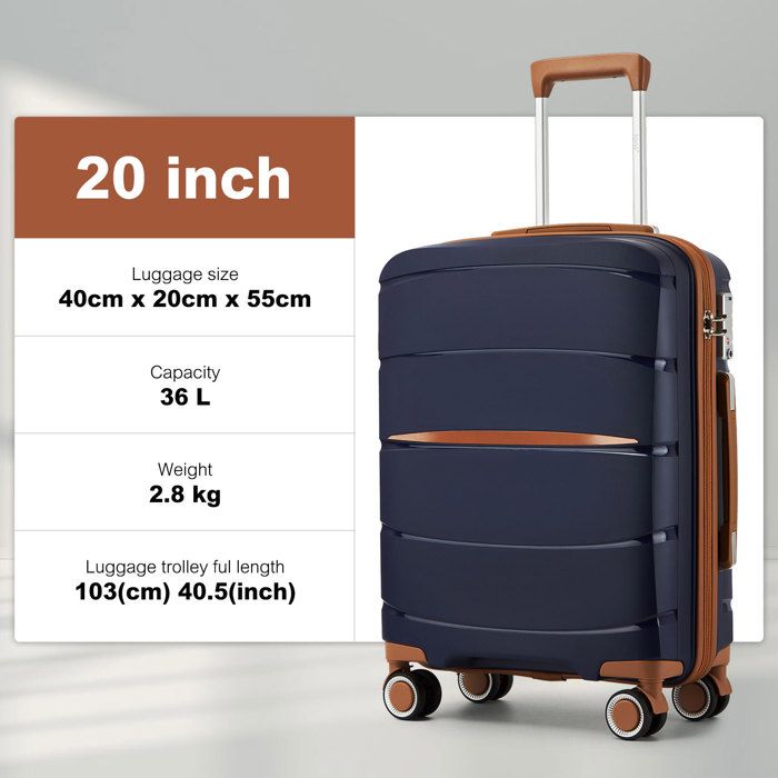 Kono Valise Cabine Bagages Cabine Valise à Main Rigide et Extensible en ...