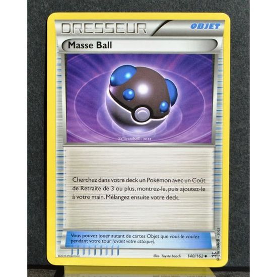 Carte Pokémon 140-162 Masse Ball XY08 - Impulsion Turbo NEUF FR ...