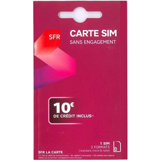 Lot de 15 cartes Sim Sfr 10€ de crédit - Cdiscount Téléphonie