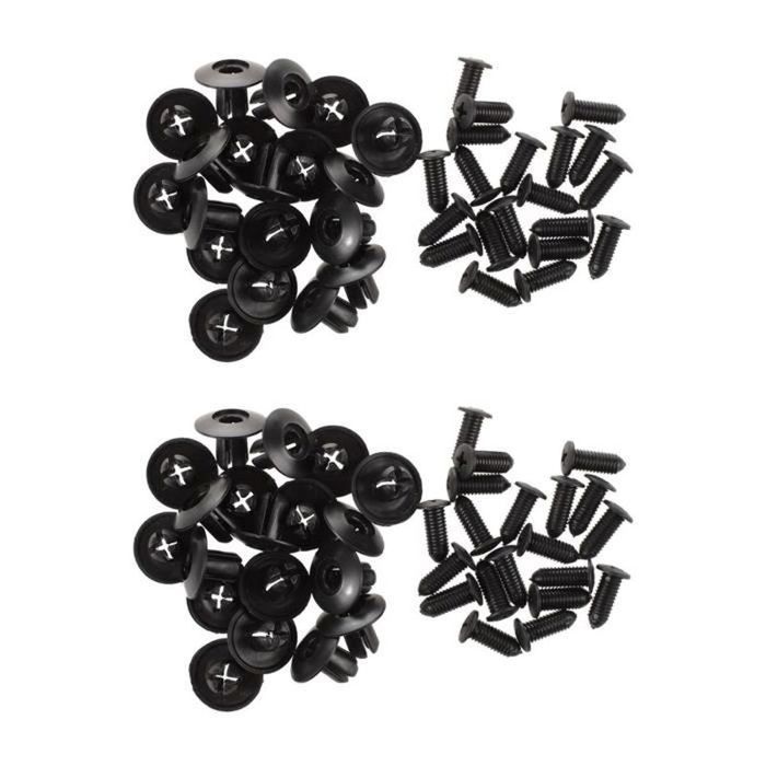 RIVET 40 Pcs 8mm Trou Push en Expanding Vis Panneau Clips Plastique ...