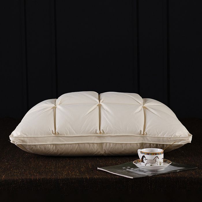 Oreillers en plumes d'oie blanches pour dormir,protection du cou du ...