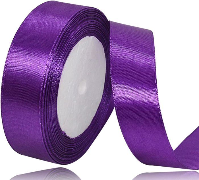 Ruban de Satin Violet 25mm x 22m, Ruban Satinée pour Emballage Cadeau ...