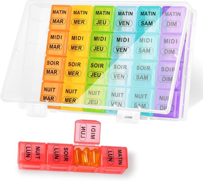Pilulier Semainier, Pilulier Journalier, Dose 4 Fois par Jour ...
