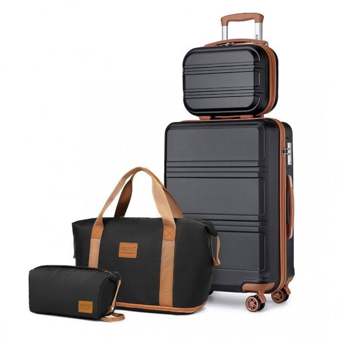 Kono Set de 4 Valises de Voyage Rigide Bagage Cabine 51.5x38x21cm avec ...