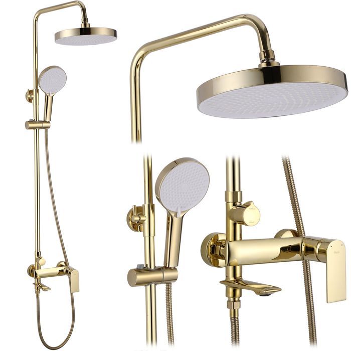 Colonne De Douche Rea Veneta Kit De Douche Or 19 X 25 X 136 Cm ...