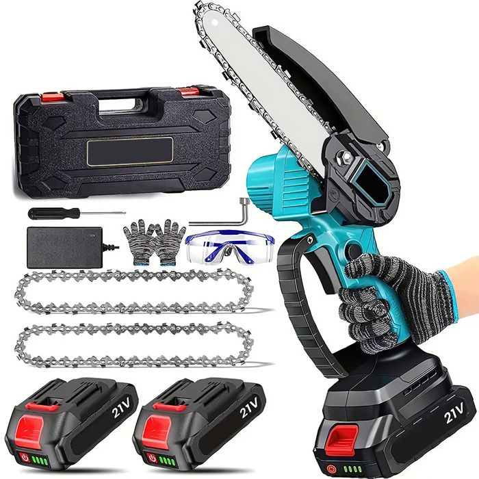 Tronconneuse a batterie 21V 6 pouces – Tronçonneuse électrique sans fil ...