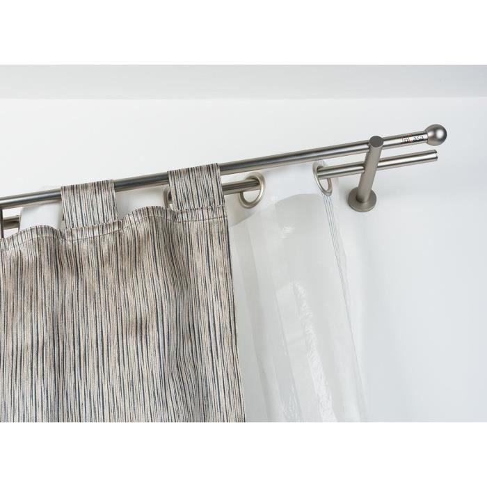 Double Tringle á Rideaux: Ø 20 mm sans Anneaux, L. 280 cm. modèll Elegance avec tappo Chic en ...
