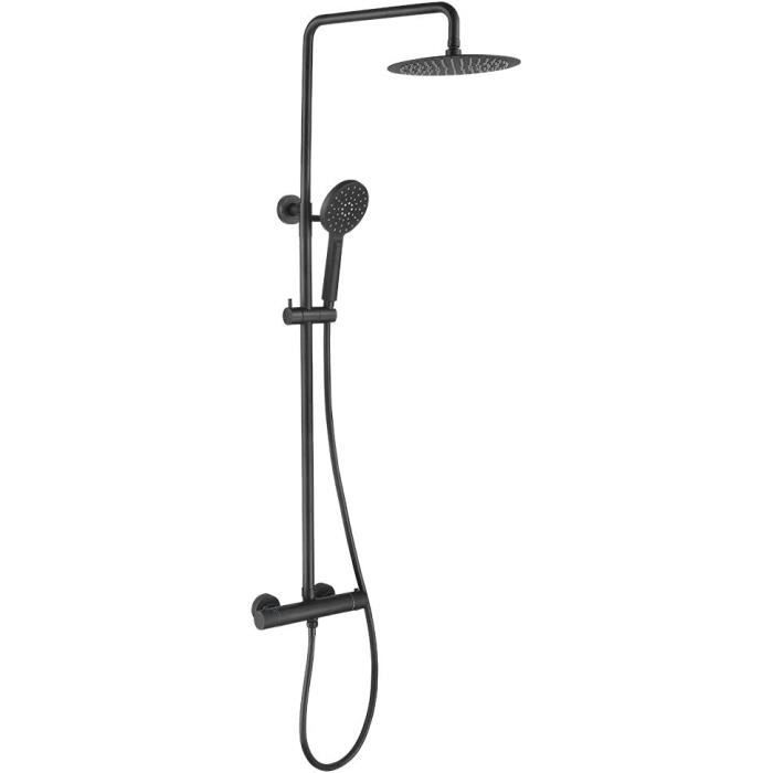 AJW-Colonne de Douche avec Mitigeur Thermostatique, Flexible, Tête ...