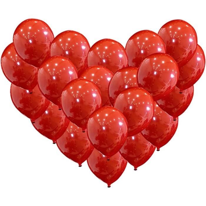 Ballon Rouges 50 Ballons Anniversaire Rouge Ballon Helium De Latex Pour ...