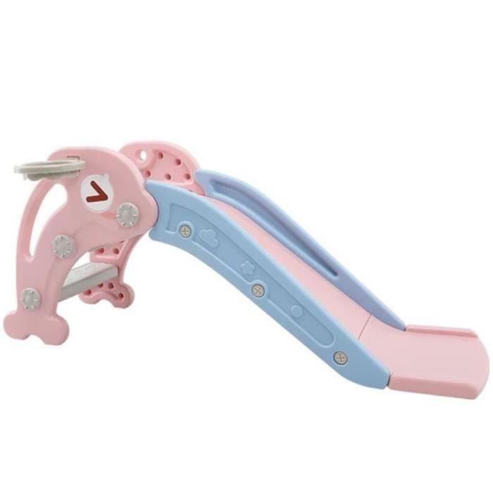 TOBOGGAN CHANGM Toboggan Pour Bébé Enfant - Glisse: 100cm - H: 50cm - Avec Panier de Basket ...