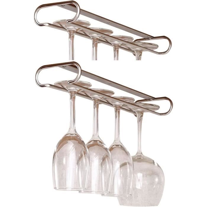 2 Pièces Casier À Verre À Vin Avec Vis, 36Cm Support Verre A Pied ...