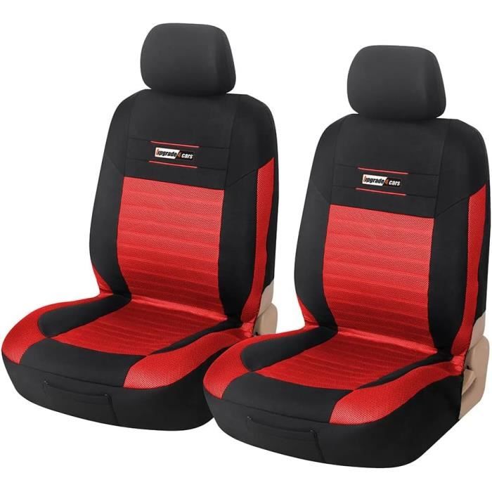 Housses De Siège De Voiture Avant Universelle Noir Rouge | Housse De ...