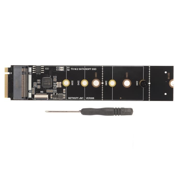 XIT Carte d'extension M.2 KEY M NVME PCIE Carte d'extension M.2 SATA NGFF SATA3.0 6 Gbps Plug ...