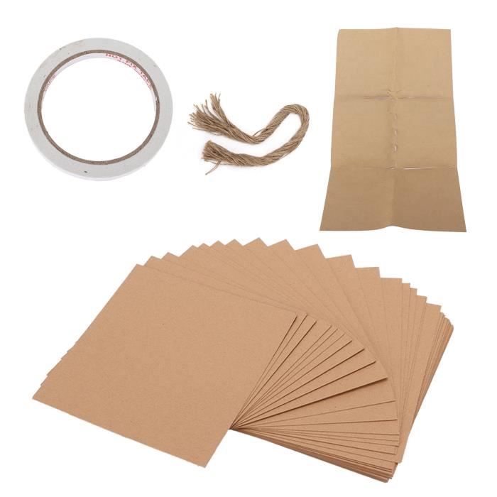 GOTOTOP papier brun 50pcs papier de papeterie deux couleurs pour ...
