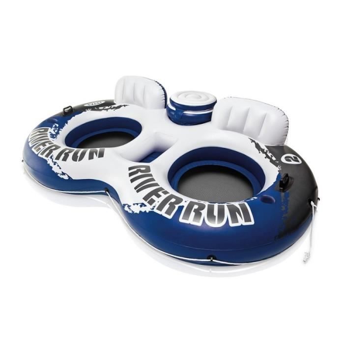 Bouée double - INTEX - River Run - Glacière intégrée - 143 x 157 cm ...