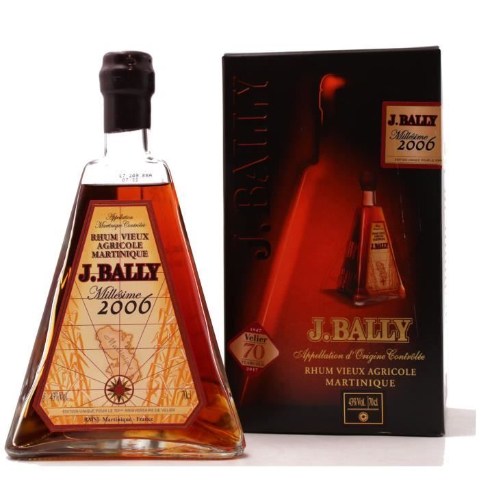 Rhum J. Bally Vieux 2006 Bouteille Pyramide - 70cl - La cave Cdiscount