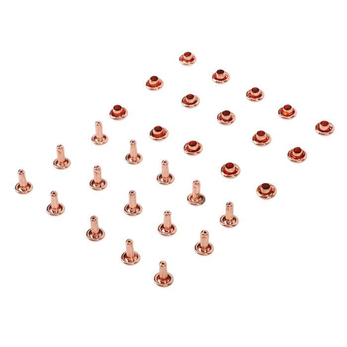 CEN rivets en métal plats 100 ensembles de rivets de goujons en métal ...