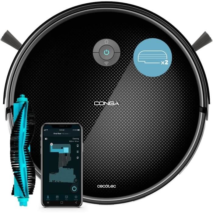 Aspirateur Robot Conga 2299 Inertial X-Treme. Technologie Gyroscopique, Frotte, Aspire Et Balaie ...