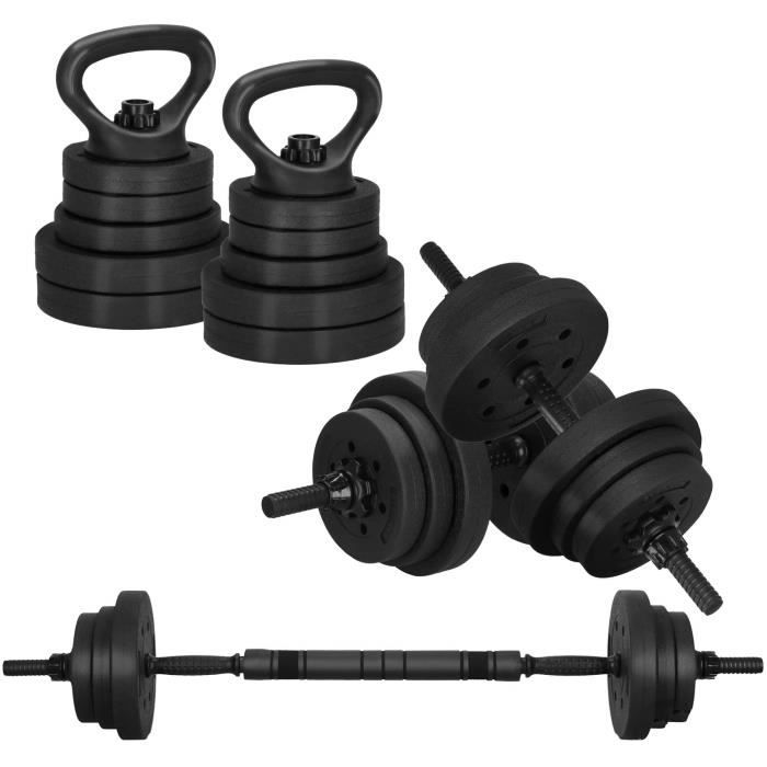 Set d'Haltères - SPRINGOS - 20 kg - Ajustables - Kettlebell ...