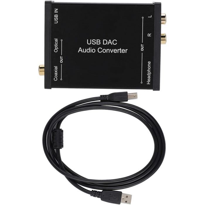Ciciglow Carte Son Audio USB, GV-023 Convertisseur Audio DAC USB Sortie Coaxiale-Optique-stéréo ...
