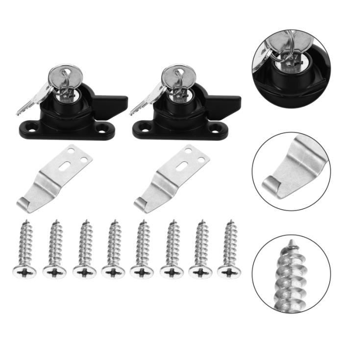 2 verrous de fenêtre coulissante antivol traduisant la serrure en ...