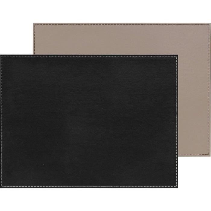 Ffpm1759 Set De Table, Simili Cuir, Noir-Taupe, 40 X 30 Cm[H2261 ...