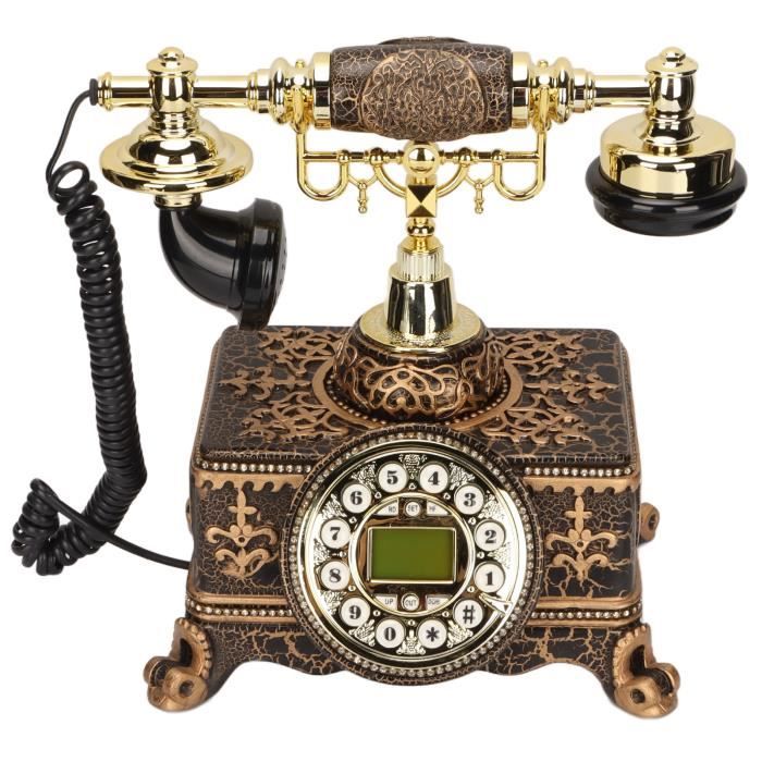 Téléphone fixe rétro de style européen Téléphone Vintage Style Européen ...