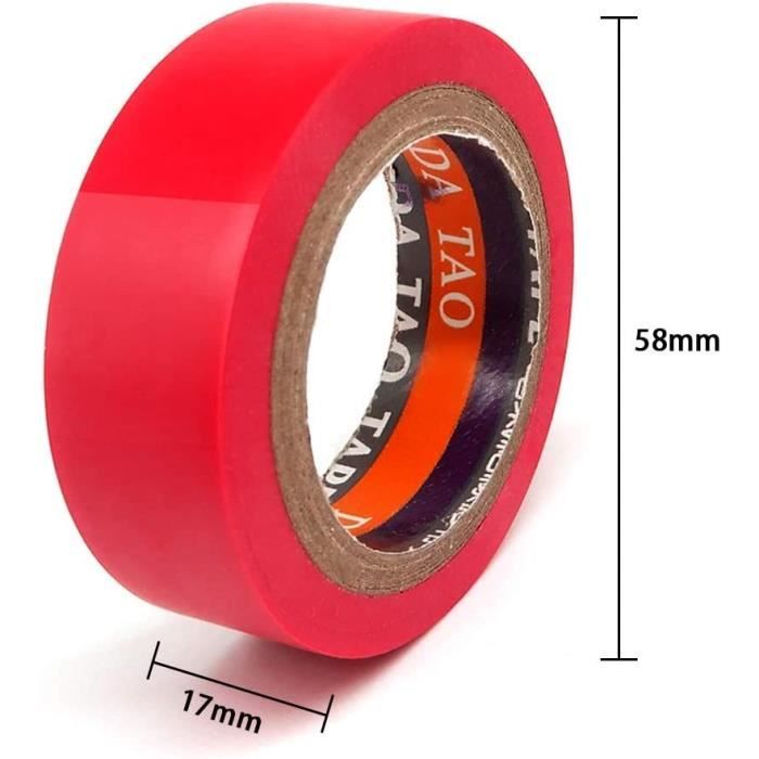 Ruban d'isolation électrique en PVC Rouge 6 Rouleaux de Rouleaux ...