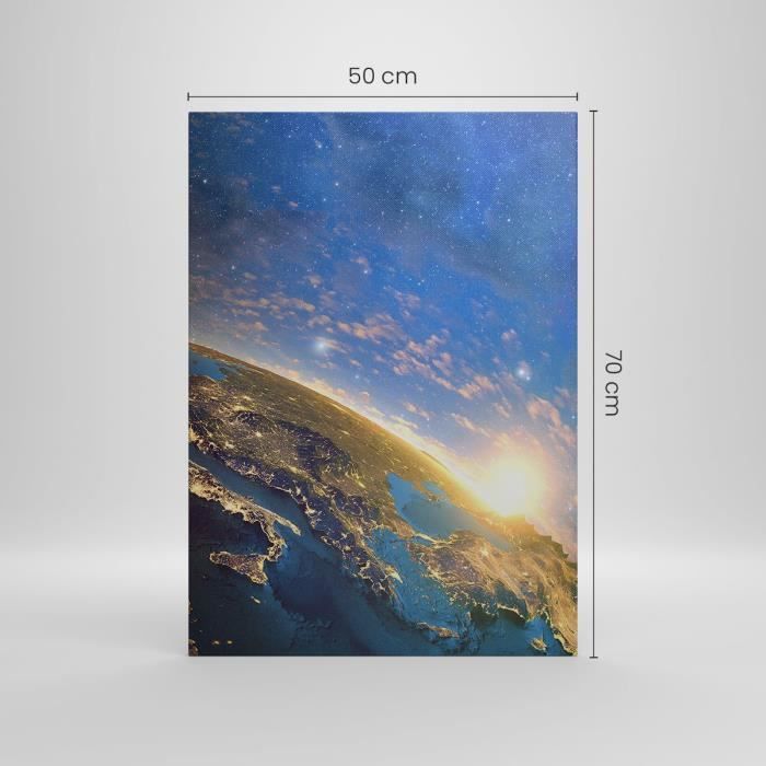 Impression sur toile Image sur Toile Tableau sur toile Cosmos Planète ...