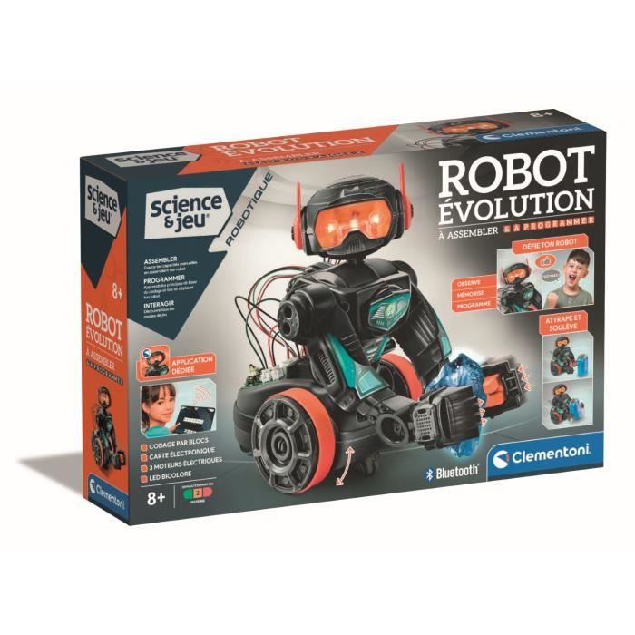 Clementoni - Robot Évolution 2.0 à assembler et programmer - 4 modes de ...