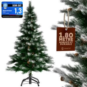 Casaria sapin de Noël artificiel 180 cm neige artificielle - Cdiscount