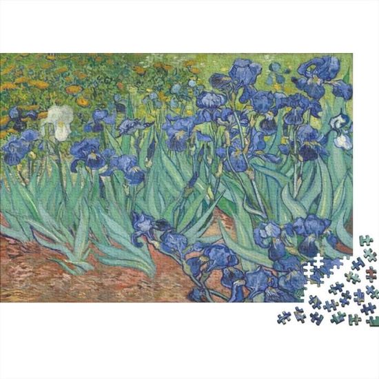 Van Gogh Puzzle Bois Adulte, Irises Painting Puzzle 500 PiècesPuzzle De ...