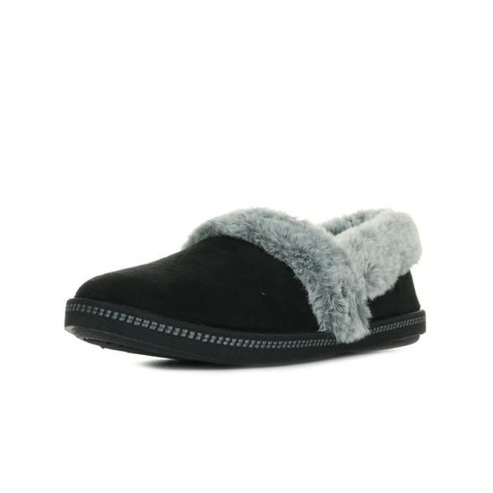Chausson Skechers Cozy Campfire - Femme - Noir/Gris - Textile - Automne ...