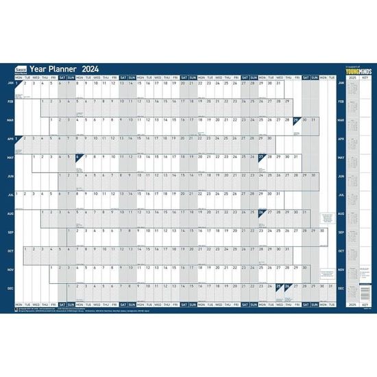 Ensemble De Planificateur Mural Annuel 2024, Tableau Blanc En Papier ...