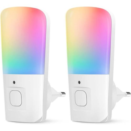 Lohas Veilleuse Enfants[Lot De 2], Capteur De Lumière, Lampe De Nuit À Changement De Couleur Rgb ...