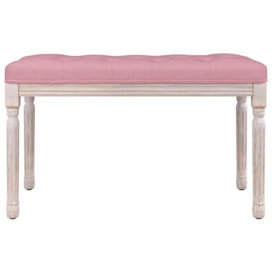 NEUF Banc Rose 80x40x49 cm Velours Chengqi01 - Cdiscount Maison