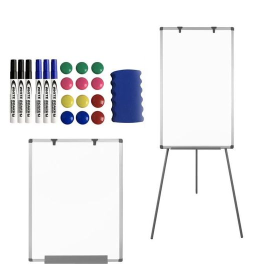 YRHOME Tableau blanc paperboard 60x90cm avec trépied, réglable en ...