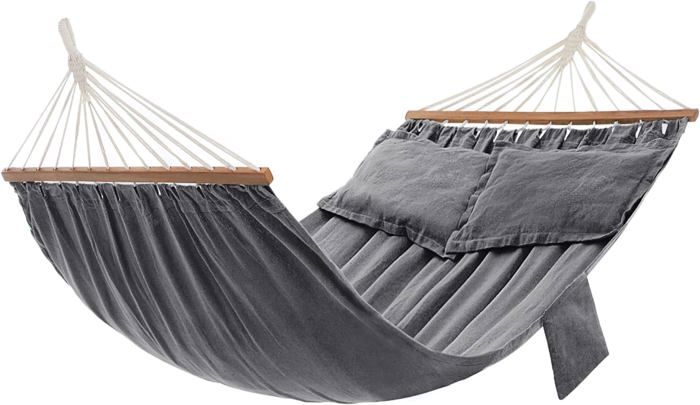 Gris Hamac, Hamac d'extérieur de Camping, Lit Suspendu, 2 Barres en ...