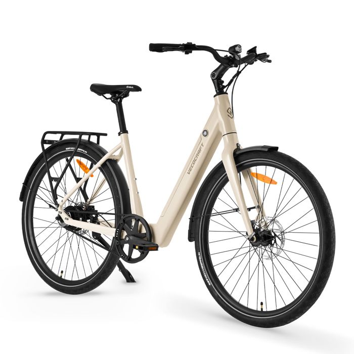 Vélo de ville femme LUNA NEO sable 28 pouces Overfly Vecocraft ...