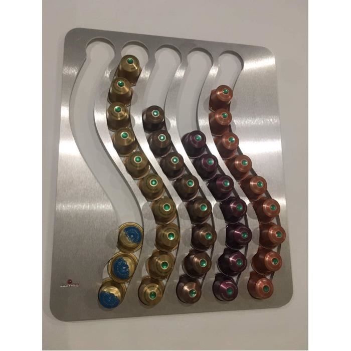 Distributeur de 50 capsules café (Nespresso) Aluminium Brossé [W10 ...